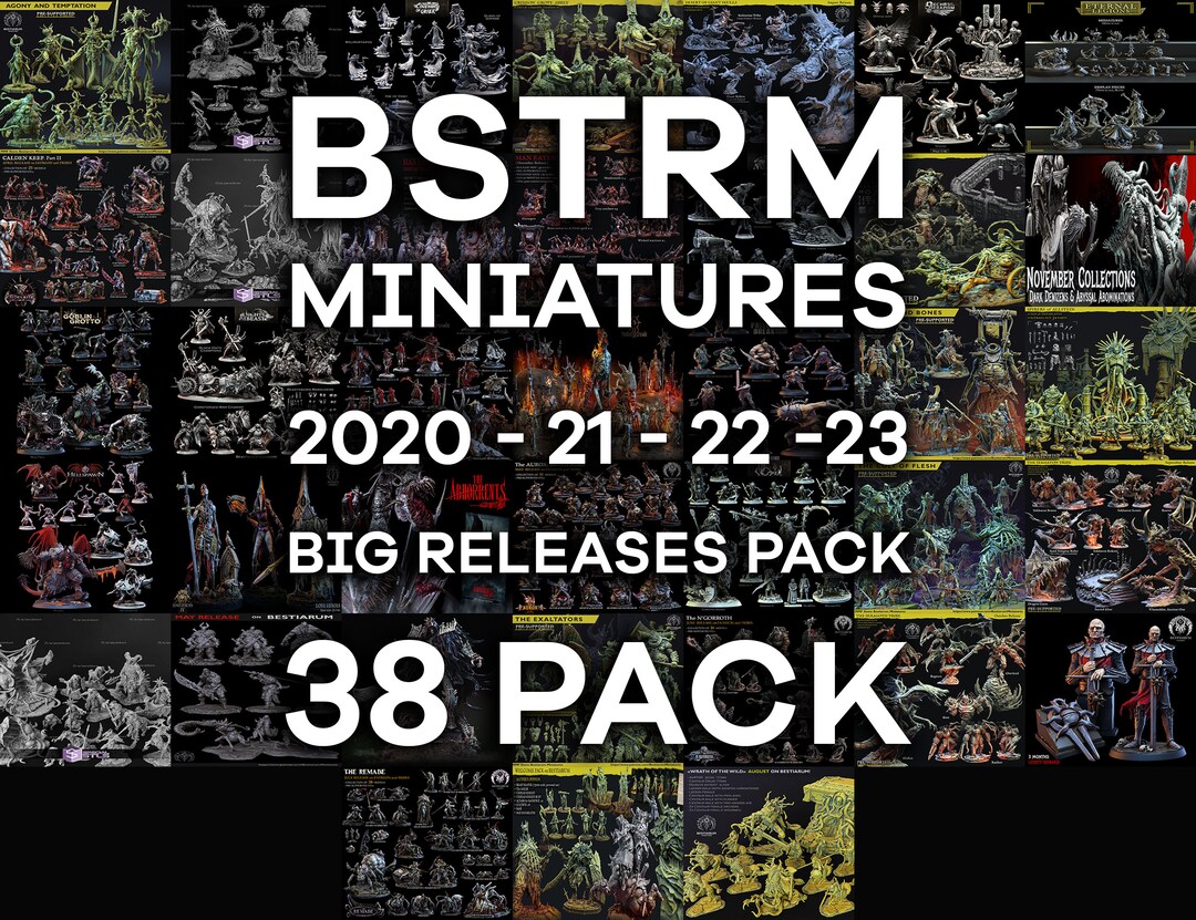 BSTRM 3D STL Miniatures Releases Pack 38 Pack Bestseller 3d Stl Files ...