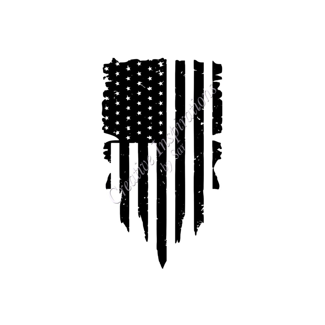 Distressed Flag Decal - Etsy