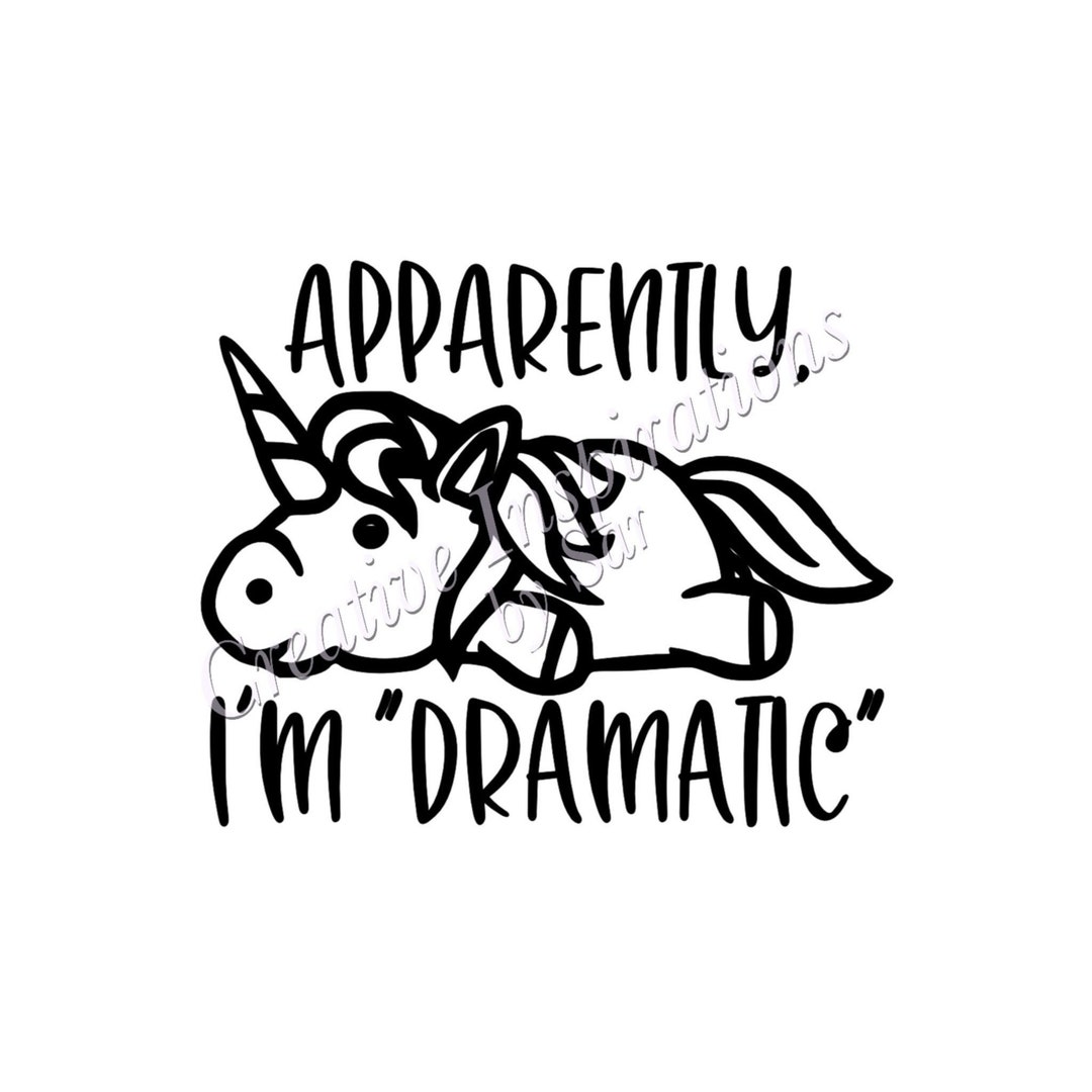 Dramatic Unicorn Decal - Etsy
