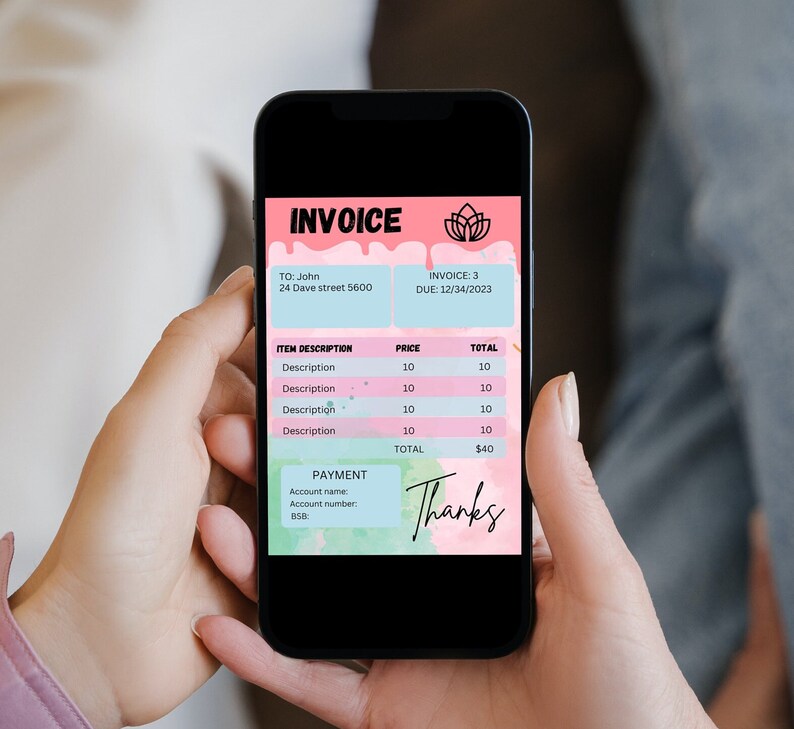 Invoice Template, Receipt Template Canva, Cake Invoice Templates, - Etsy