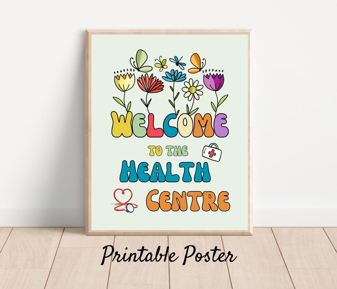 Health Centre Printable Welcome Poster, Health Centre Decor, Health ...