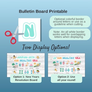 New Year's Resolution Bulletin Board Kit, School Nurse Bulletin Board ...