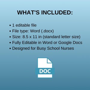 School Nurse Medication Log Template: Printable Daily Tracker (digital ...