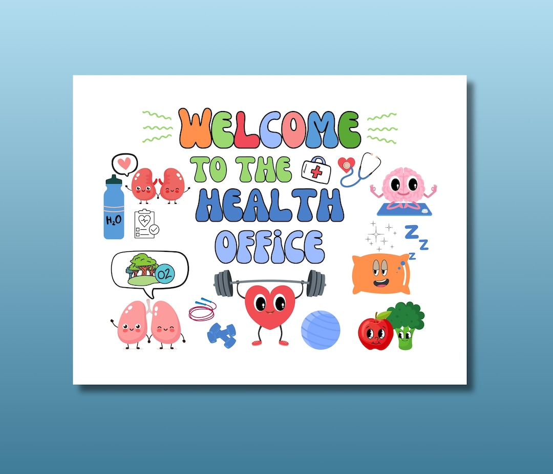 Welcome to the Health Office Poster, Cute Clinic Decor, School Nurse ...