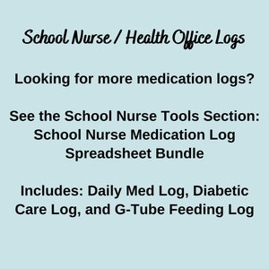 School Nurse Medication Log Spreadsheet School Nurse Medication ...