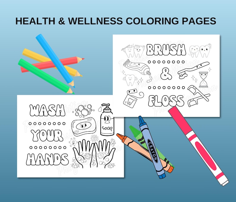 Health & Wellness Coloring Pages for Kids: School Nurse Printables ...