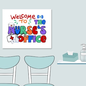 School Nurse Office Welcome Poster: Colorful Health Clinic Decor - Etsy