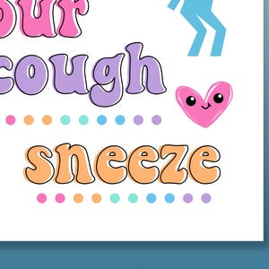 Cover Your Cough Pastel Poster, School Nurse Printable, Health Office ...