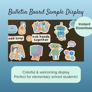 Wash Your Hands Bulletin Board Kit, School Nurse Bulletin Board Set ...