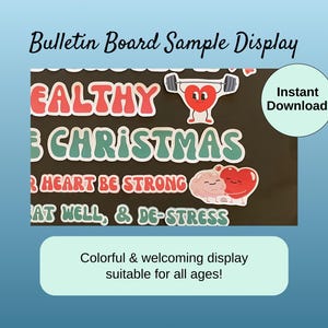 Christmas Heart Health Bulletin Board Kit: Holiday Wellness Decor (PDF ...