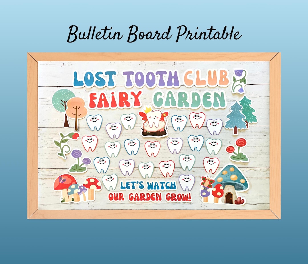 Lost Tooth Bulletin Board Kit, School Nurse Bulletin Board Decorations ...