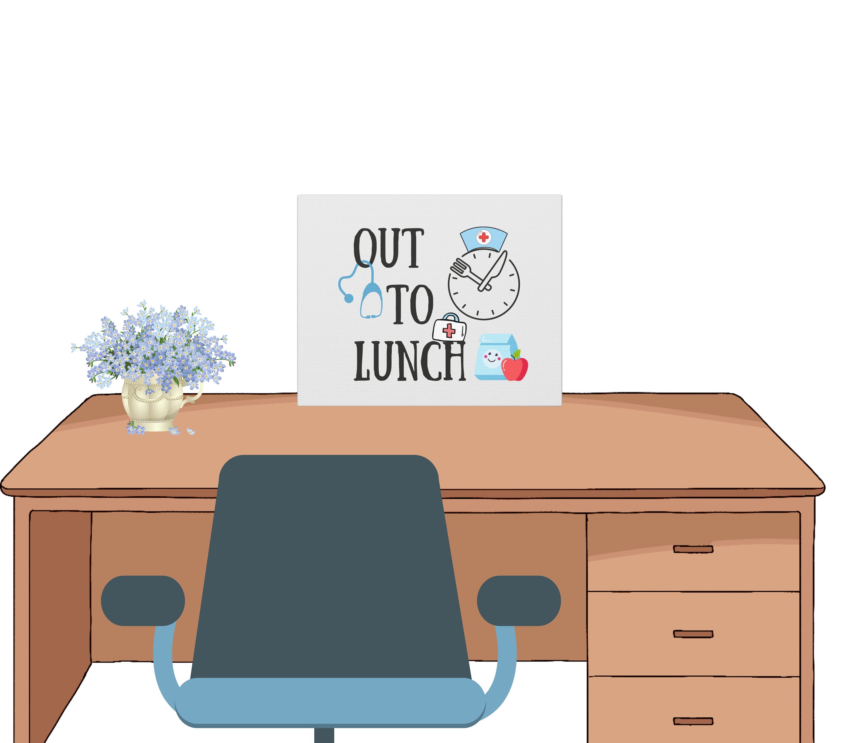 School Nurse Out to Lunch Sign, Where is the Nurse Wall Decor, Gift for ...