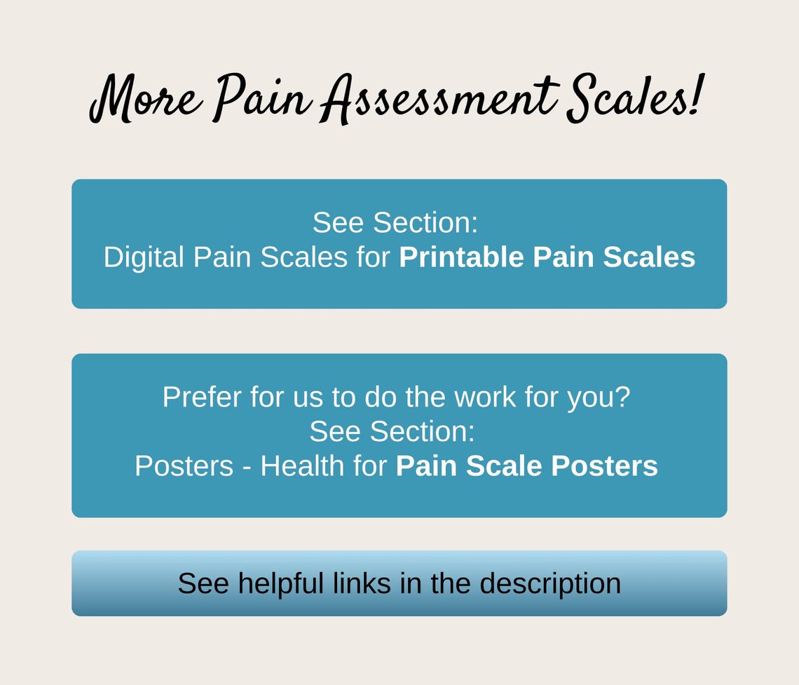 Teddy Bear Pediatric Pain Scale Poster: Kids Pain Chart - Etsy