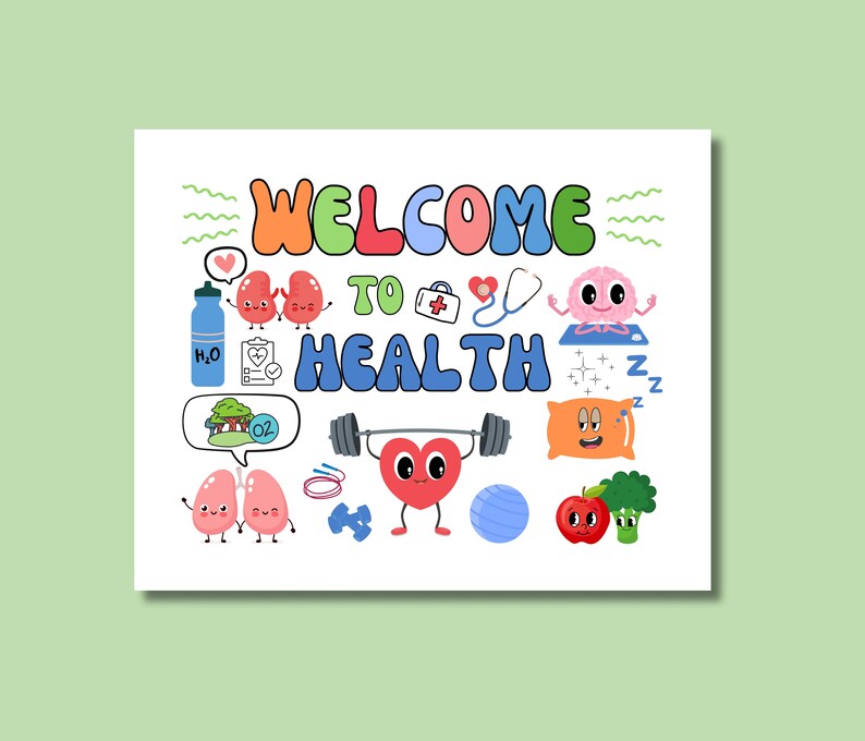 Welcome to Health Printable Poster, Health Office Welcome Sign, School ...