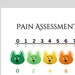 Cute Pediatric Pain Scale Poster for Kids, Pain Chart, Playroom Puppy ...