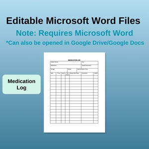 School Nurse Medication Log Template: Printable Daily Tracker (digital ...