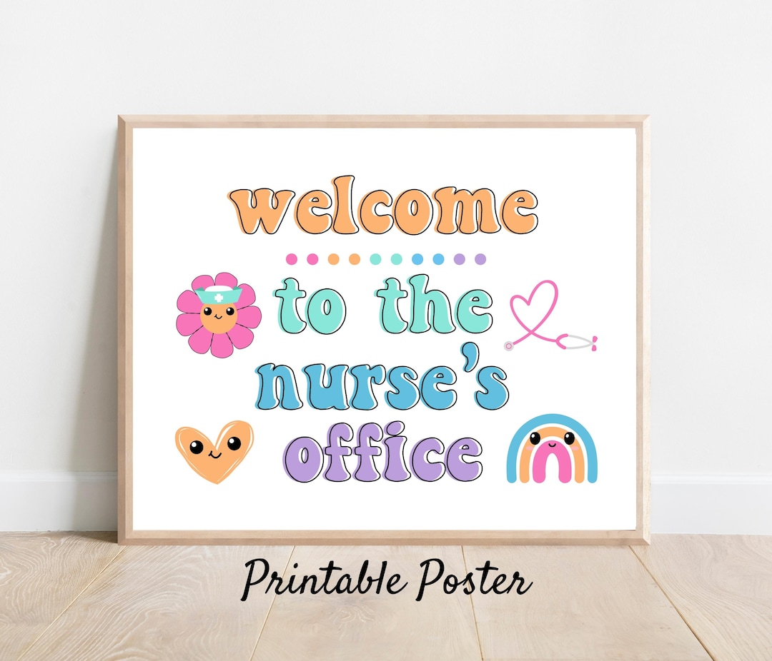 Pastel Welcome to the Nurse's Office Poster (digital Download) - Etsy