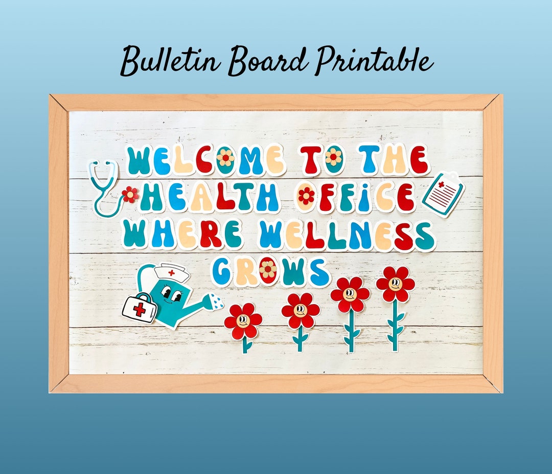 Health Office Bulletin Board Kit, School Nurse Bulletin Board Set ...