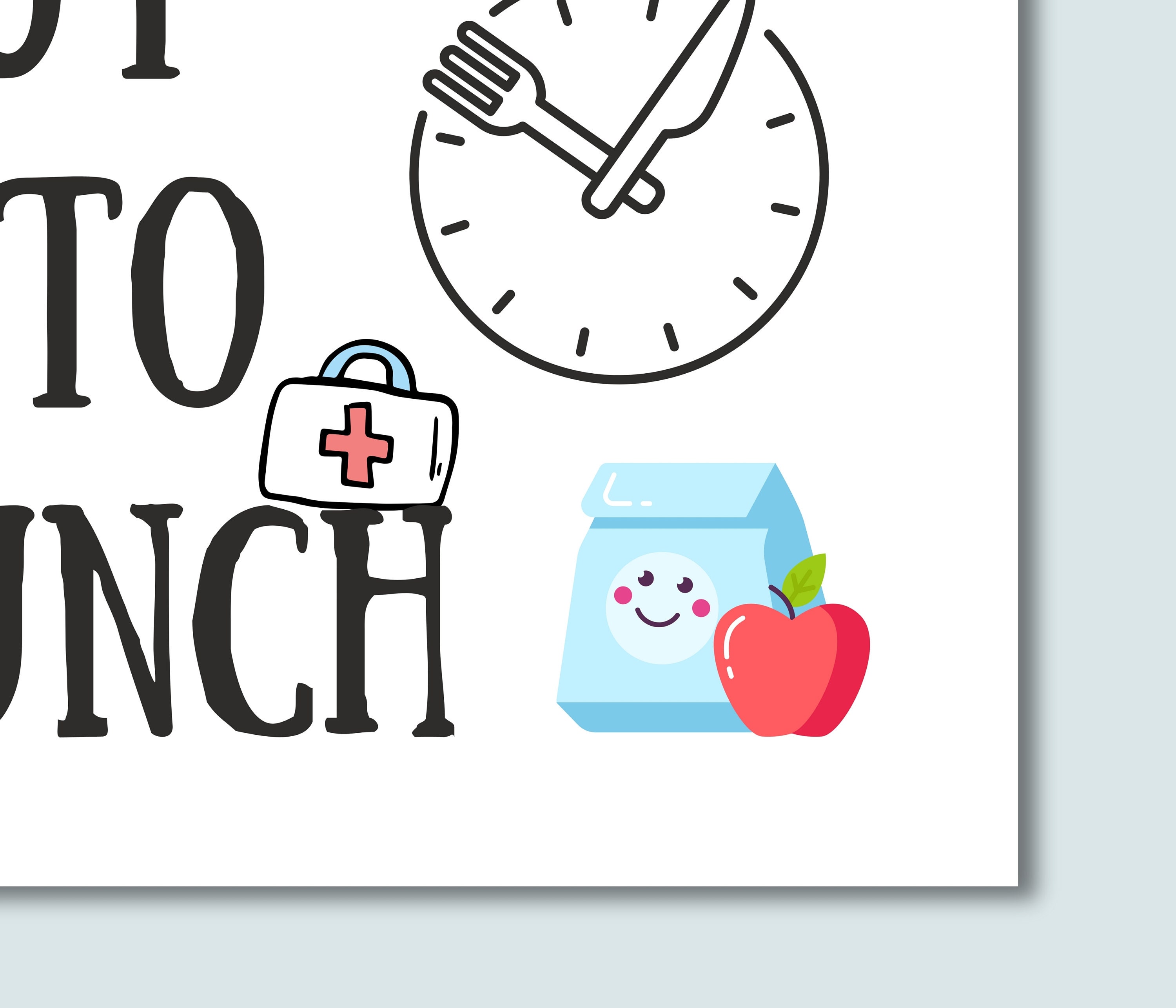 Nurse Out to Lunch Poster, Printable Nurse Office Door Sign, School ...