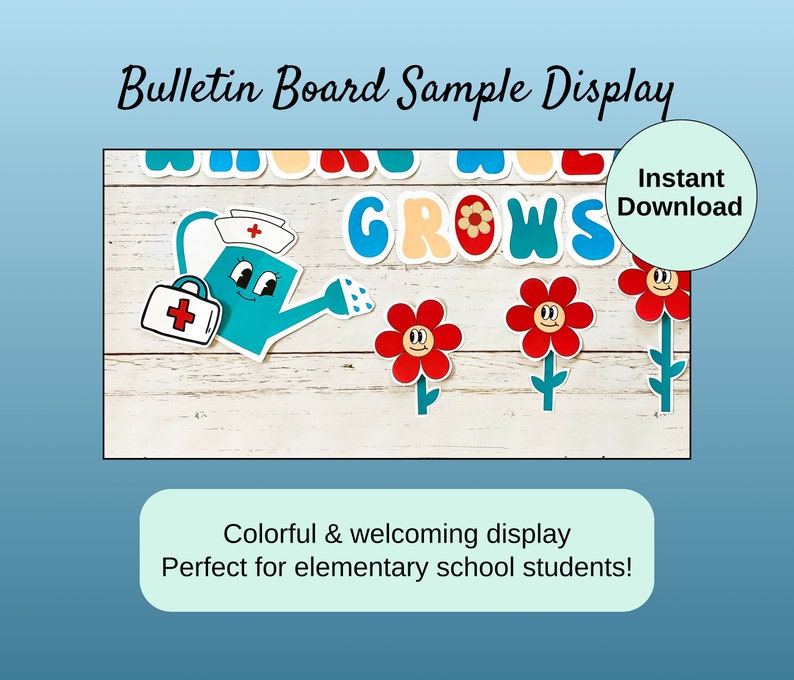 Health Office Bulletin Board Kit, School Nurse Bulletin Board Set ...