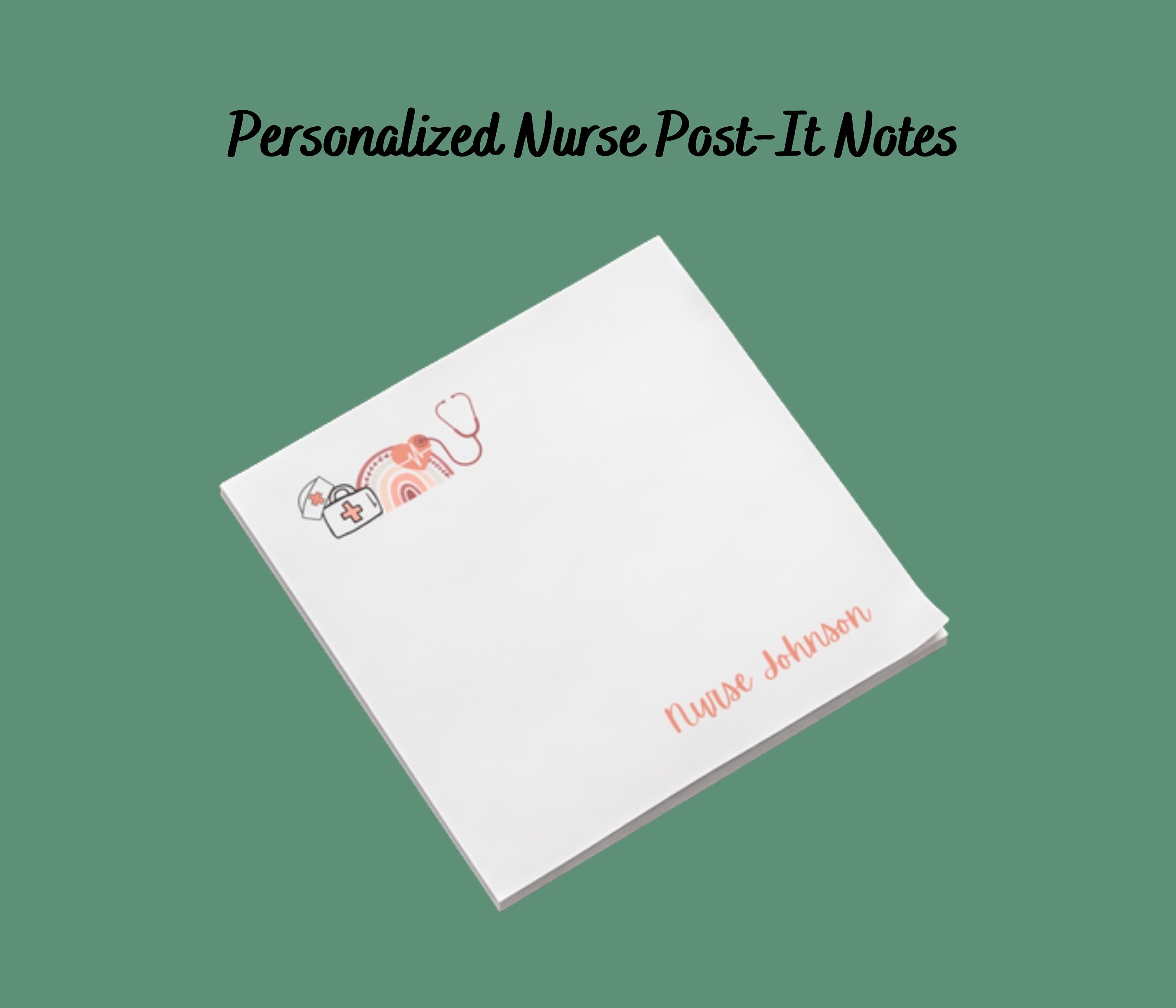 Personalized Nurse Sticky Notes, Custom Nurse Note Pad With Name, Gift ...