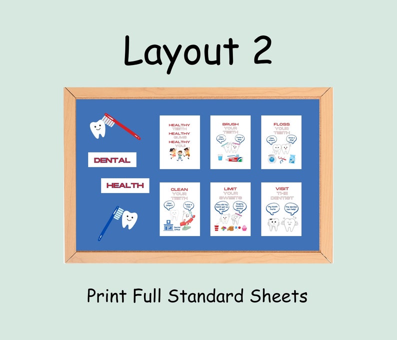 School Nurse Bulletin Board Kit, February Dental Awareness Printables ...