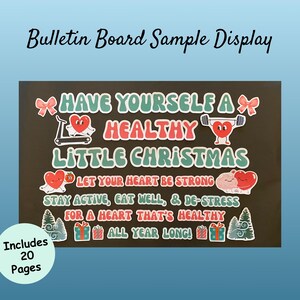 Christmas Heart Health Bulletin Board Kit, Wellness Clinic Set ...