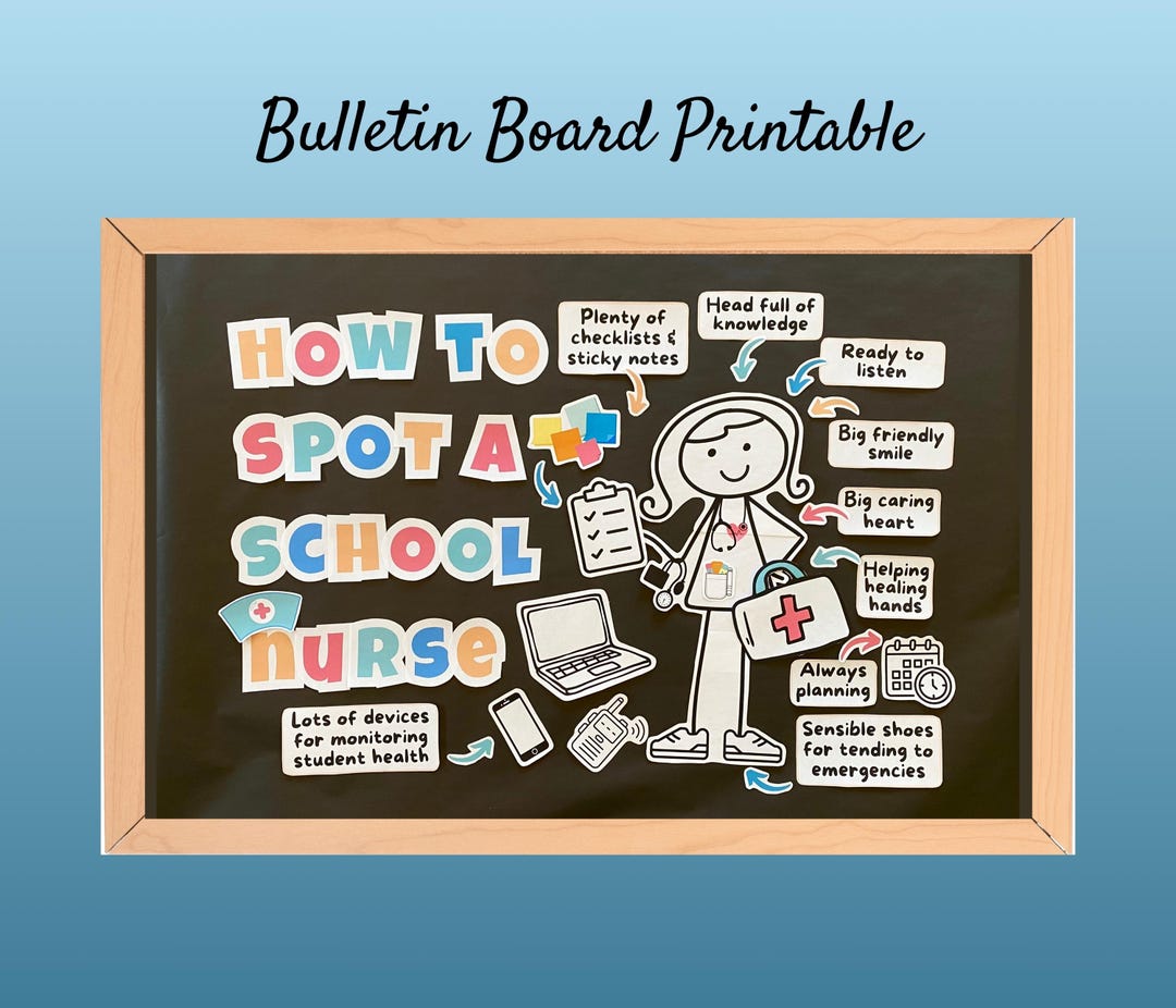How to Spot a School Nurse Bulletin Board Kit: Health Office Decor (PDF ...