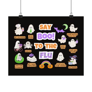 Halloween School Nurse Poster, Fall Flu Health Promotion, Health Office ...