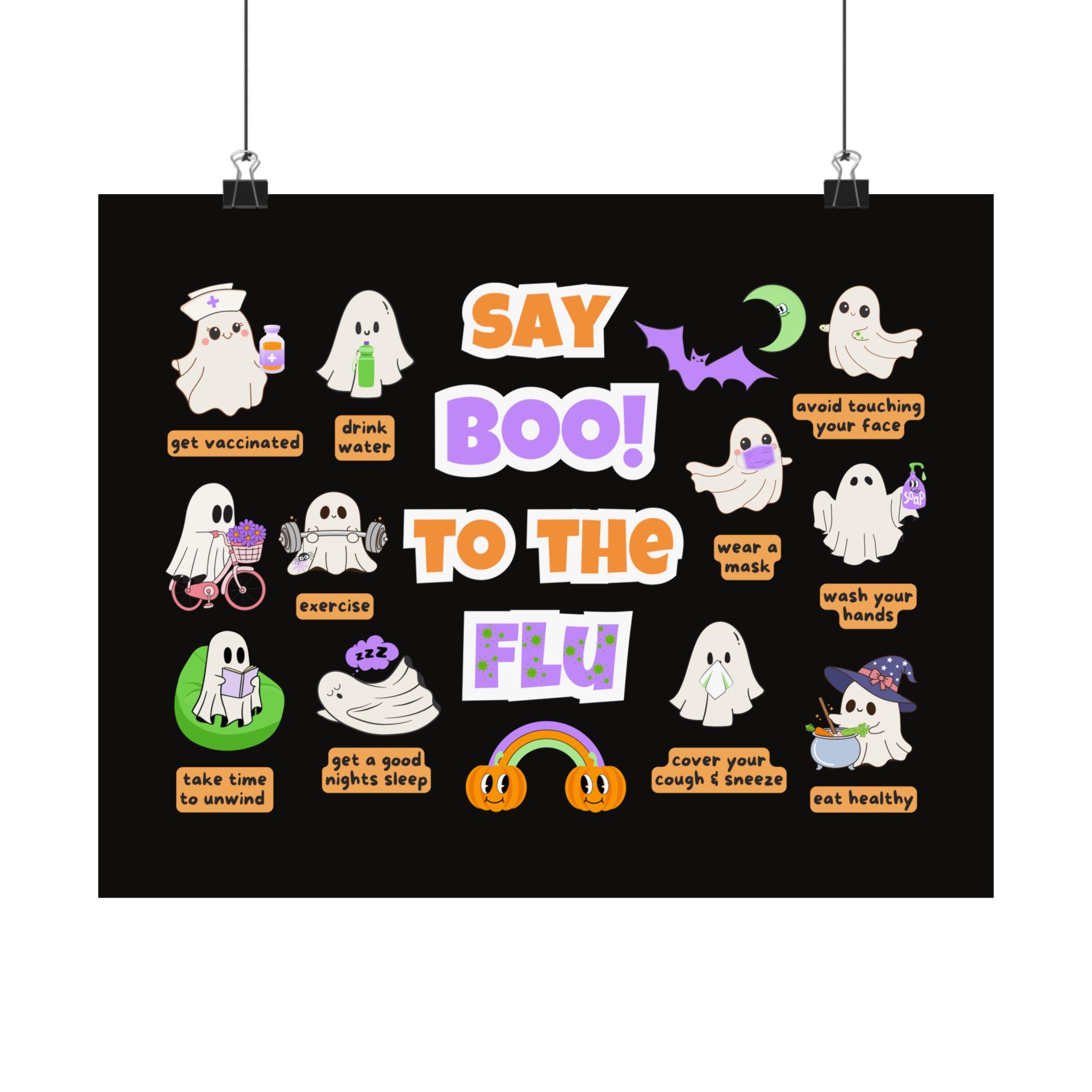 Halloween School Nurse Poster, Fall Flu Health Promotion, Health Office ...