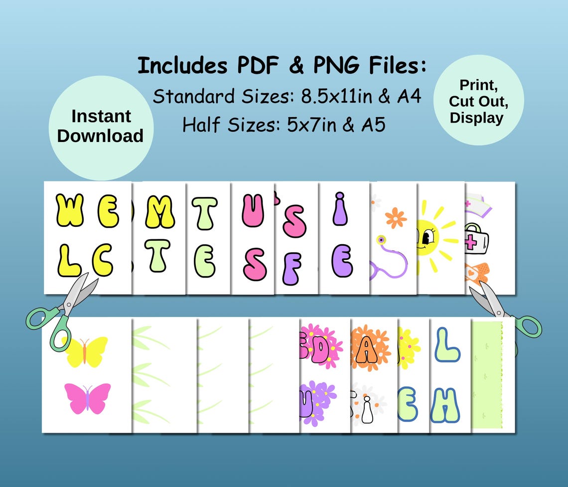 Floral Nurse Office Bulletin Board Kit, School Nurse Bulletin Board Set ...