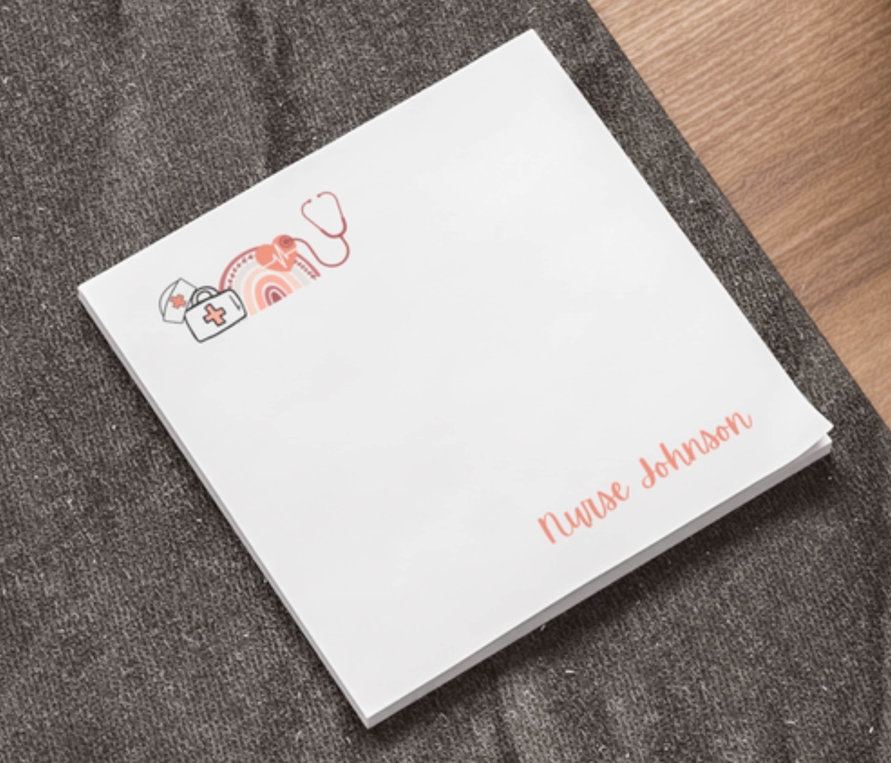 Personalized Nurse Sticky Notes, Custom Nurse Notepad With Name, Gift ...