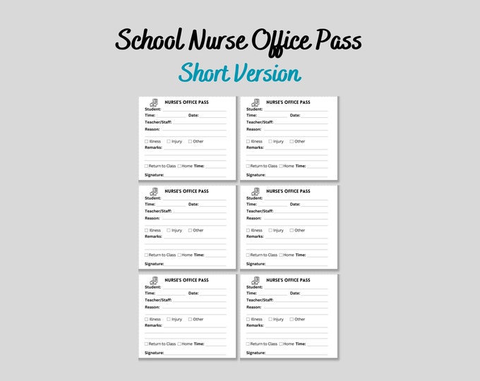 School Nurse Print//instant Download//printable//letter Size Paper ...