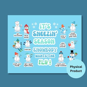 Winter Flu Season School Nurse Poster: Health Promotion Wall Art - Etsy