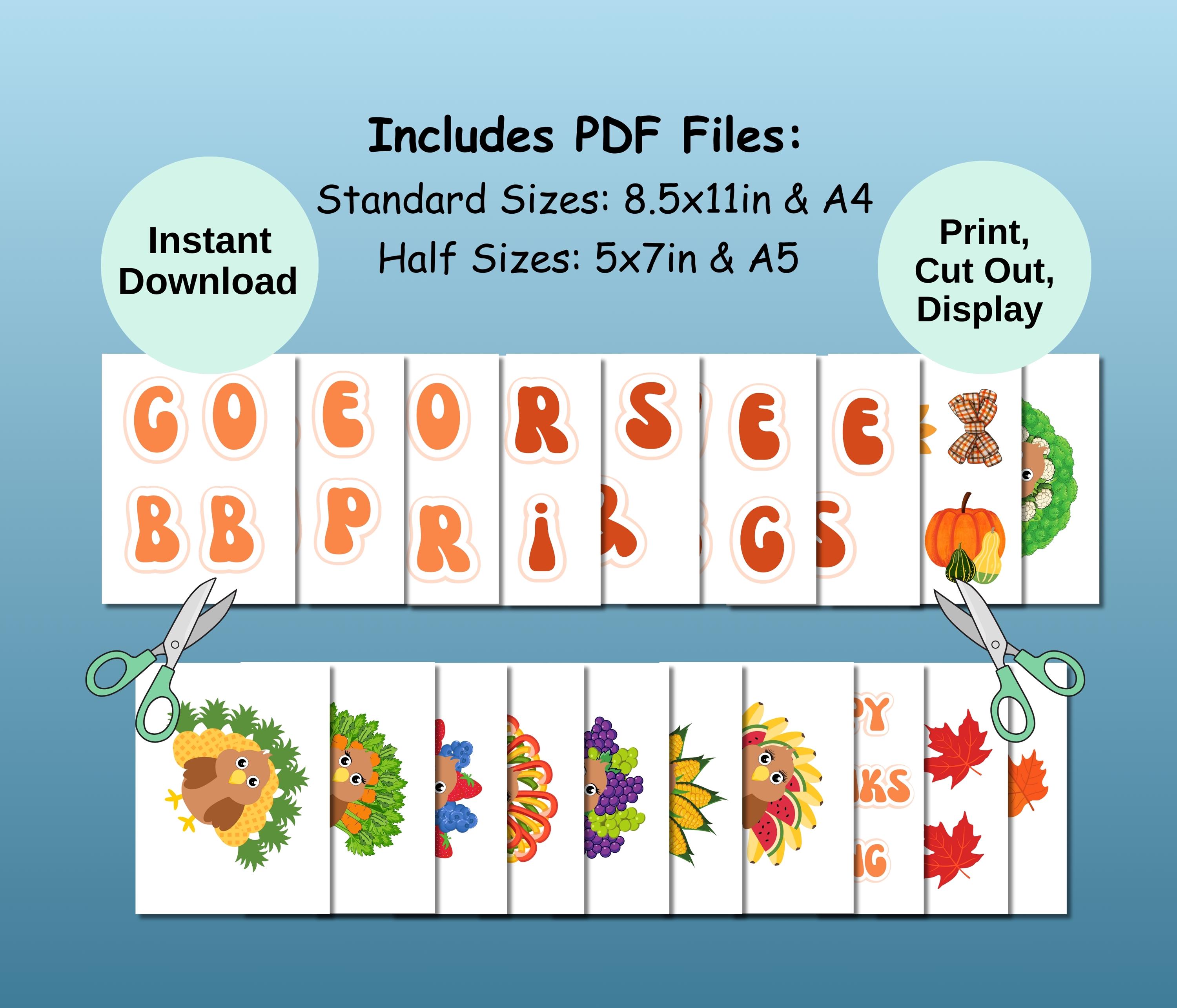Thanksgiving Bulletin Board Kit: Fall Healthy Habits Nutrition Decor ...