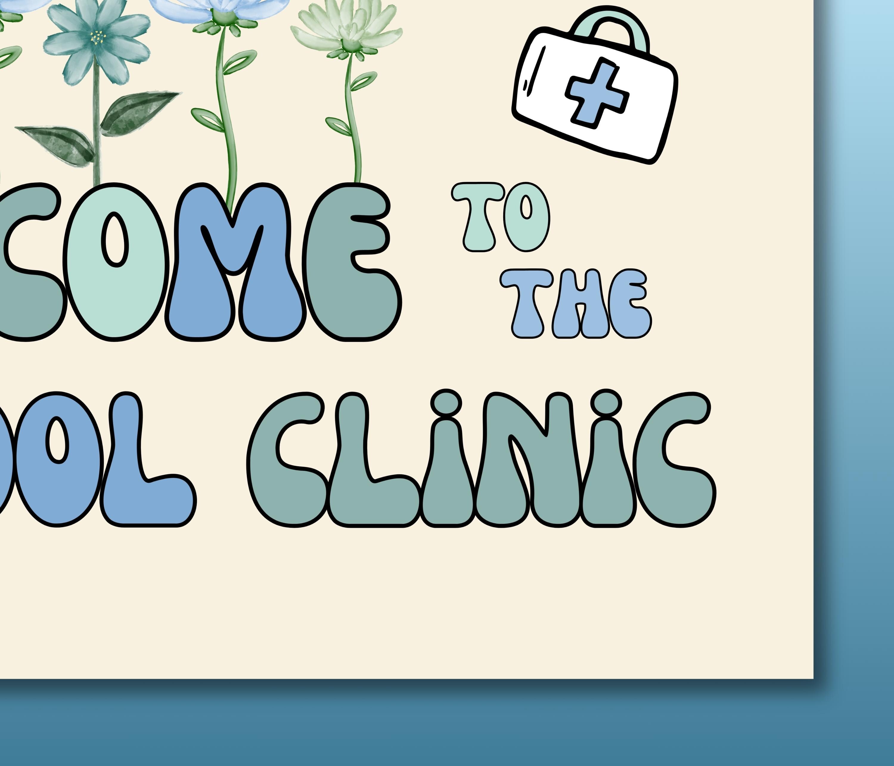 Neutral School Clinic Poster - Welcome Sign, Health Office Wall Art - Etsy