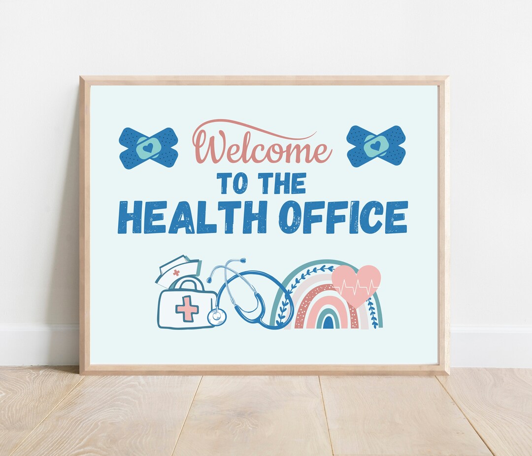 Health Office Welcome Poster: School Nurse Decor (digital Download) - Etsy