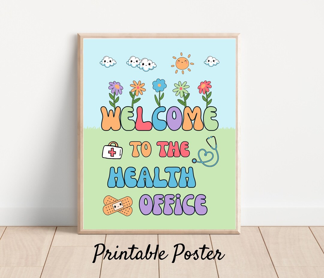 Health Room Sign: Retro School Nurse Office Decor (PDF Download) - Etsy