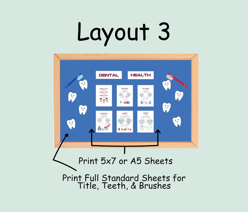 School Nurse Bulletin Board Kit, February Dental Awareness Printables ...