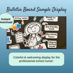 How to Spot a School Nurse Bulletin Board Kit: Health Office Decor (PDF ...