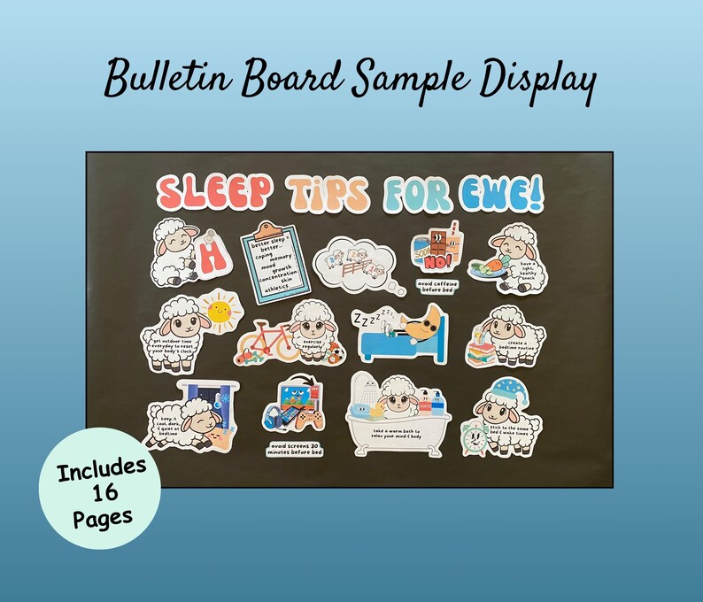 Sleep Tips Bulletin Board Printable: Sheep Decor (PDF Printable Set) - Etsy