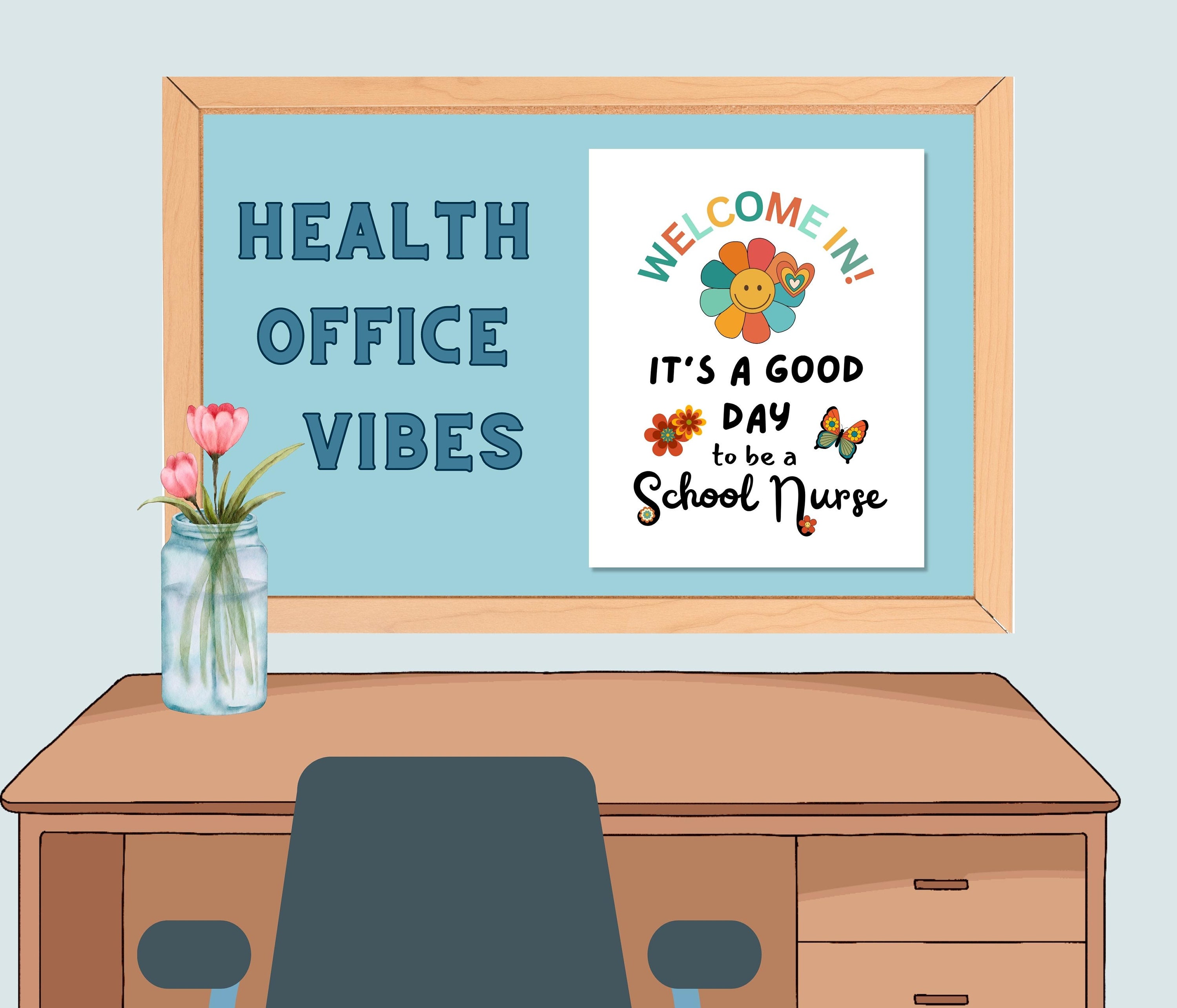 School Nurse Welcome Poster, Health Office Door Sign, Back to School ...