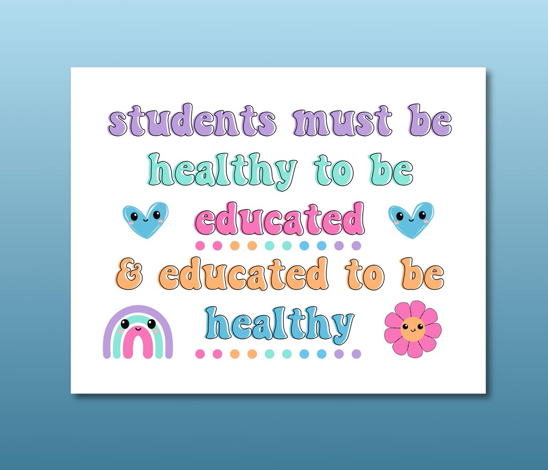 School Nurse Pastel Poster: Health Office Decor - Healthy to Be ...