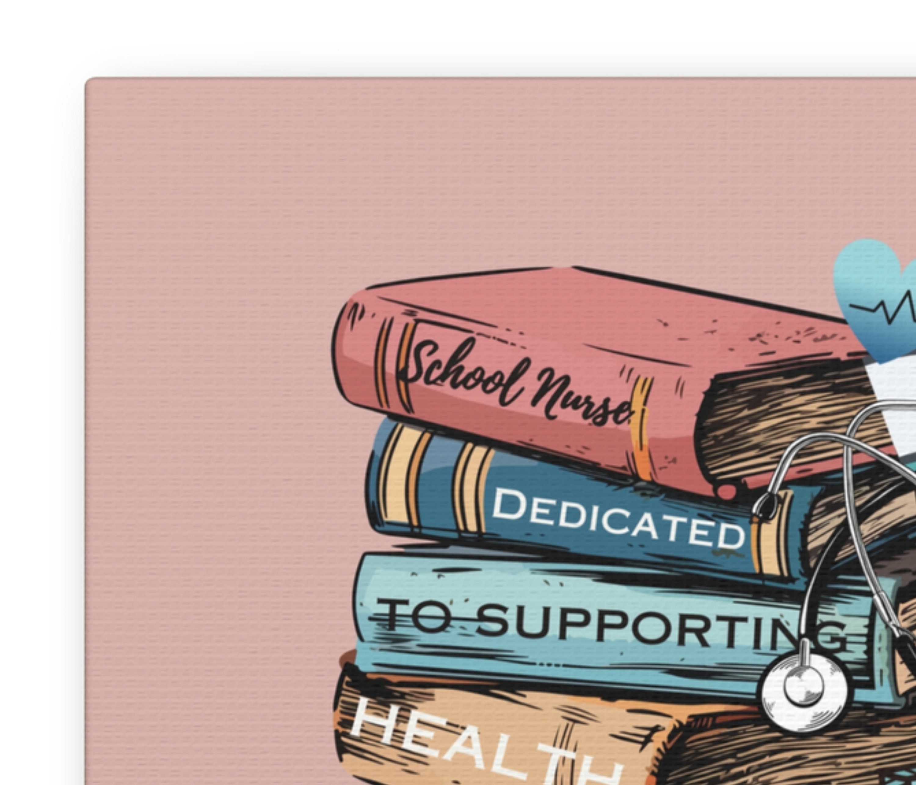 School Nurse Gift, School Nurse Decor, Canvas Print Art for School ...