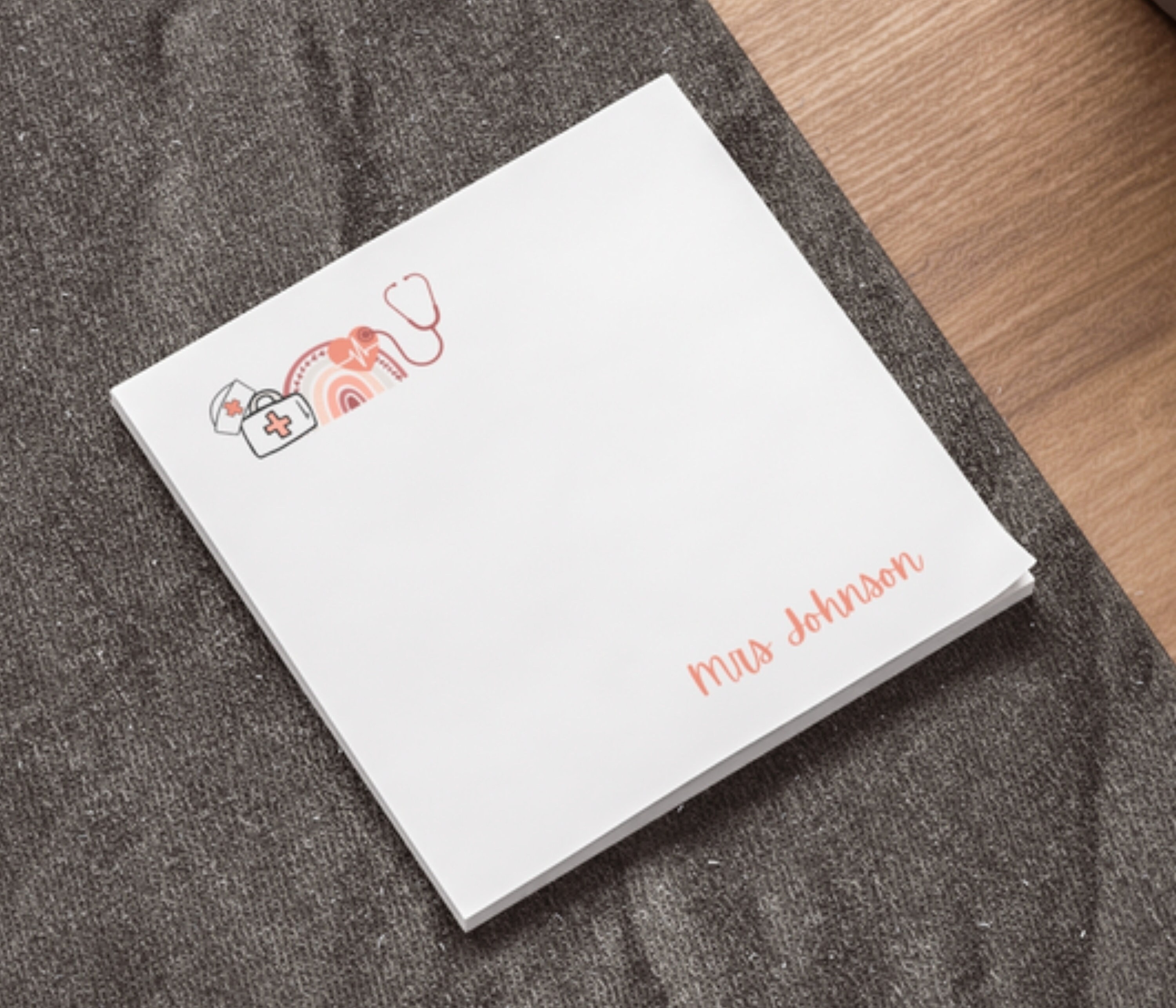 Personalized Nurse Sticky Notes, Custom Nurse Notepad With Name, Gift ...