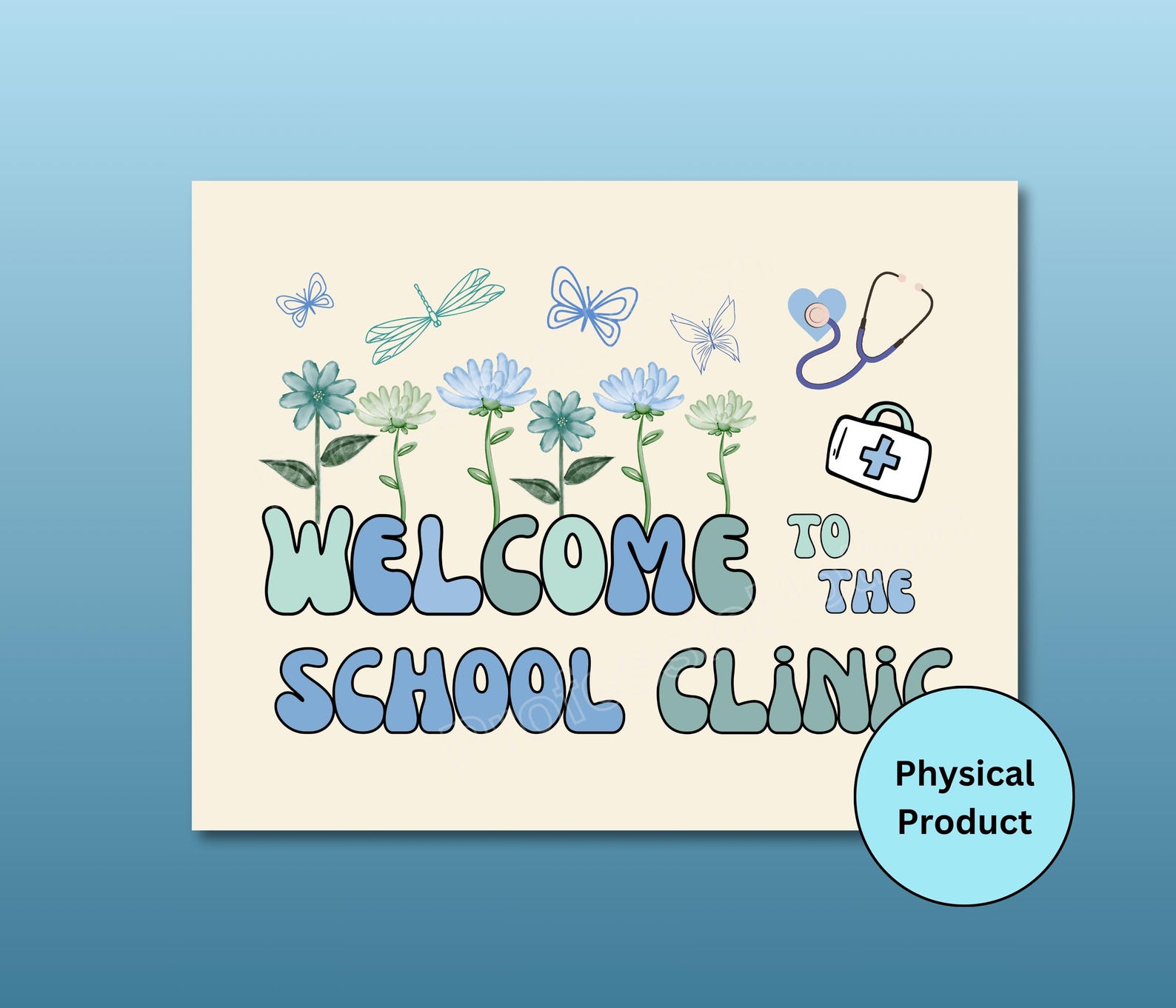 Neutral School Clinic Poster - Welcome Sign, Health Office Wall Art - Etsy