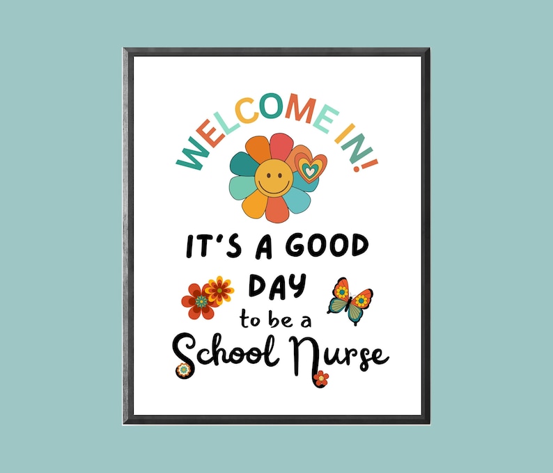 School Nurse Welcome Poster, Health Office Door Sign, Back to School ...