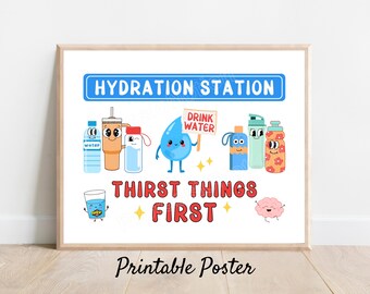 Hydration Station Classroom Sign (PDF Download) - Etsy