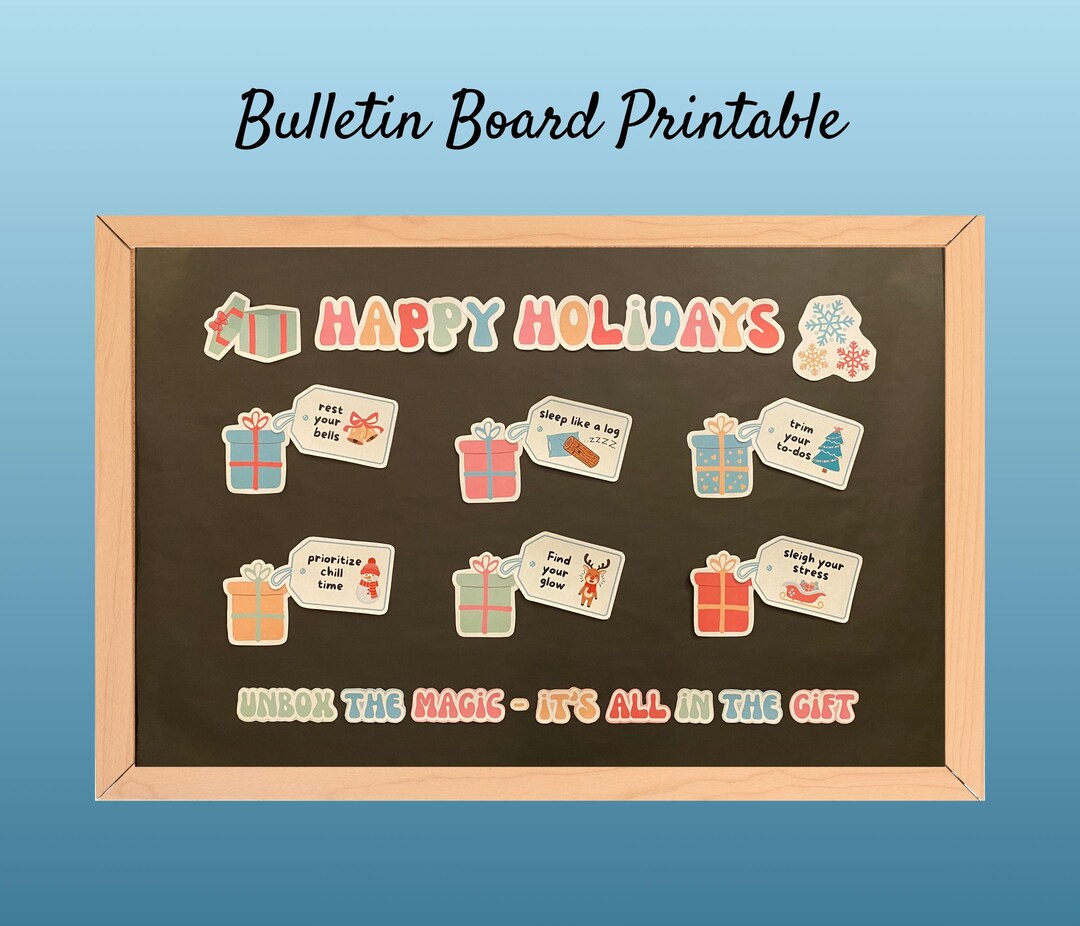 Happy Holidays Bulletin Board: Winter Wellness Classroom Decor | School ...