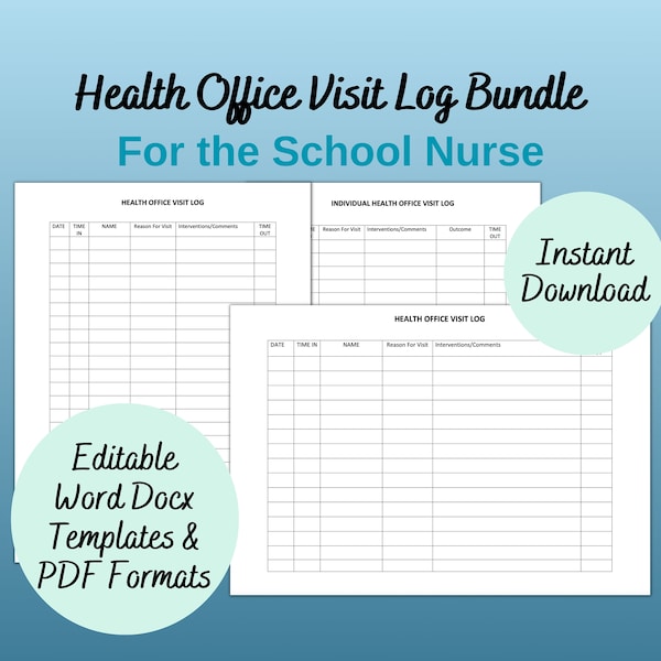 Office Log Template - Etsy